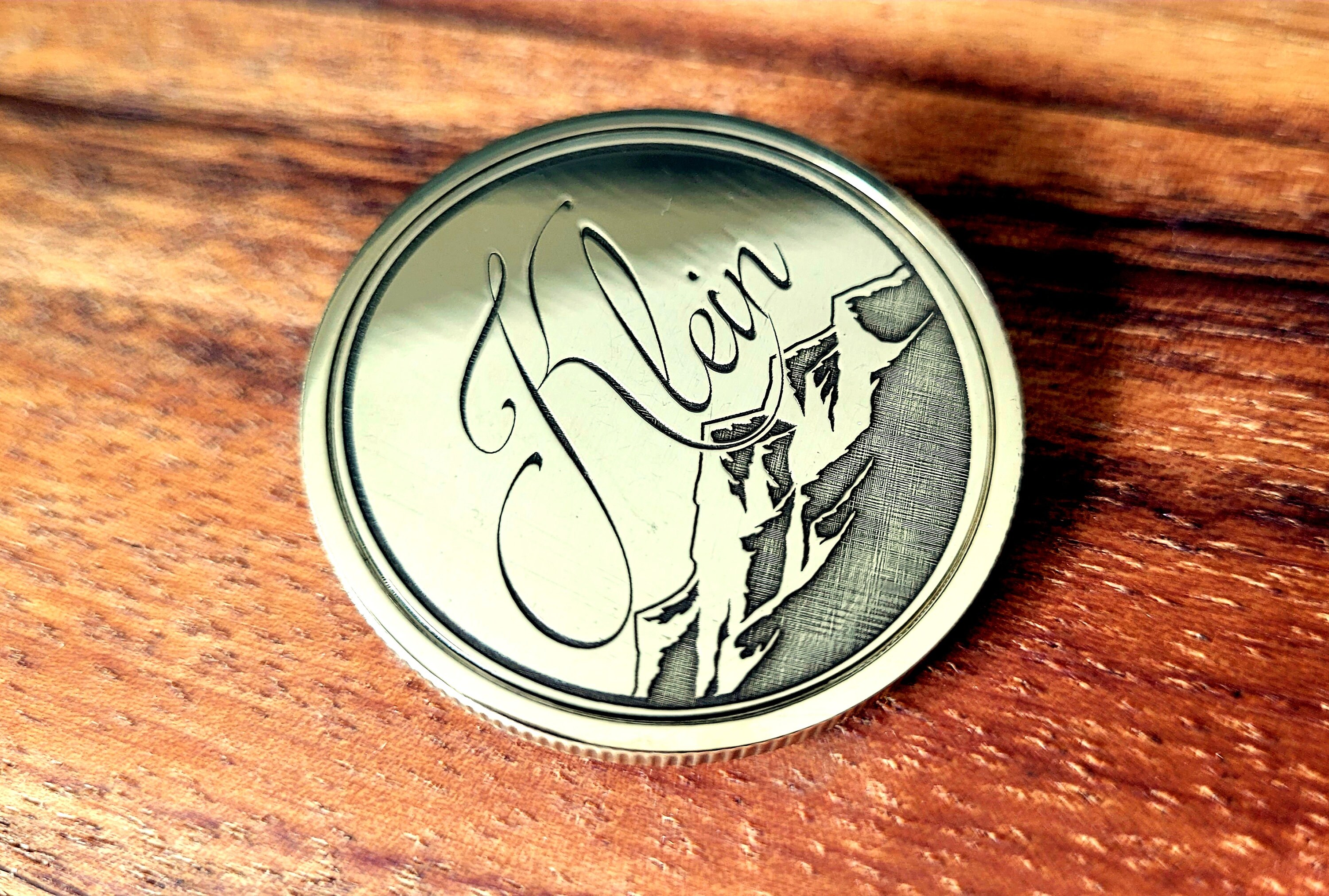 Personalized Engraved Brass Commemorative Coin Ideal for Anniversaries ...