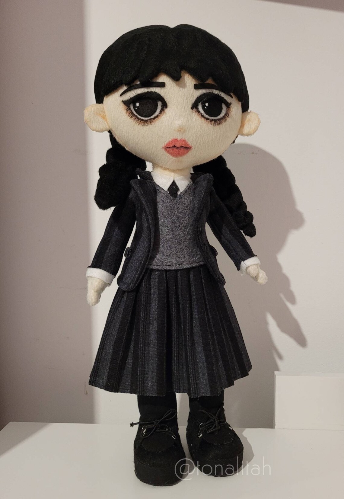 Wednesday Addams Custom Plush Doll Inspired by the Series - Etsy