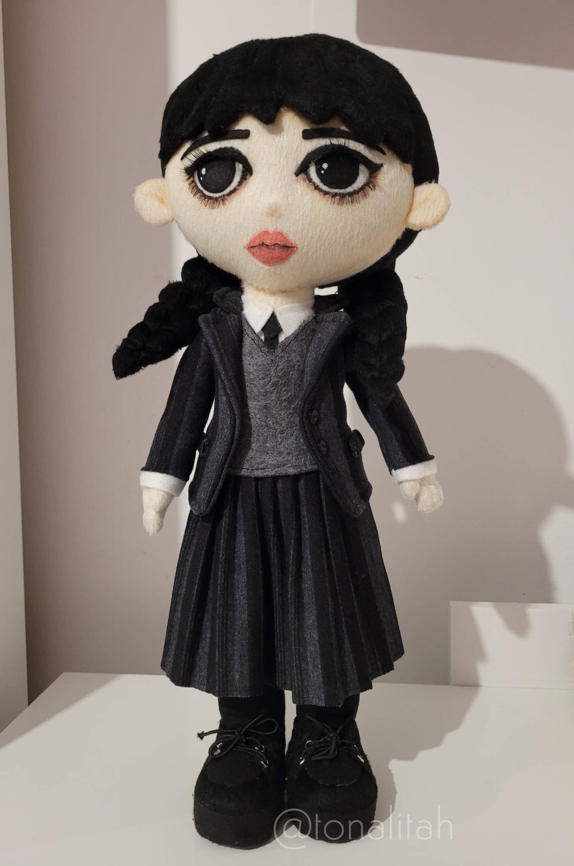 Wednesday Addams Custom Plush Doll Inspired by the Series - Etsy