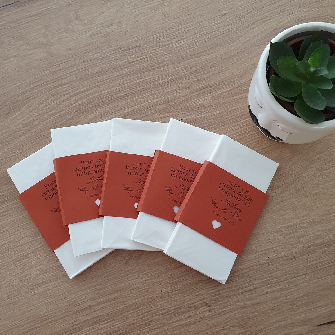 Terracotta Wedding Handkerchief Label Handkerchief Pouch - Etsy