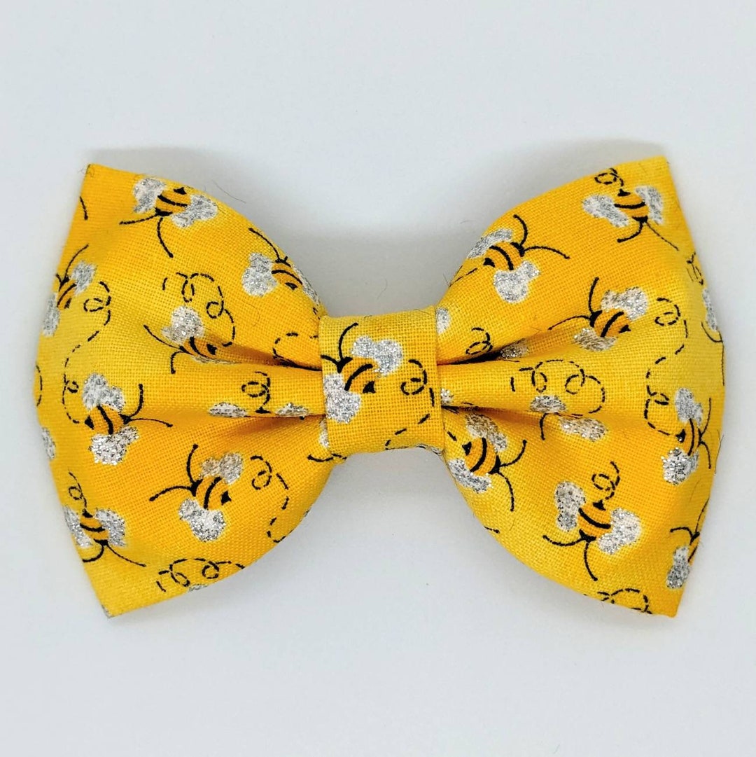 Dexter's Yellow Sparkly Bumblebee Dog Bow Tie - Etsy
