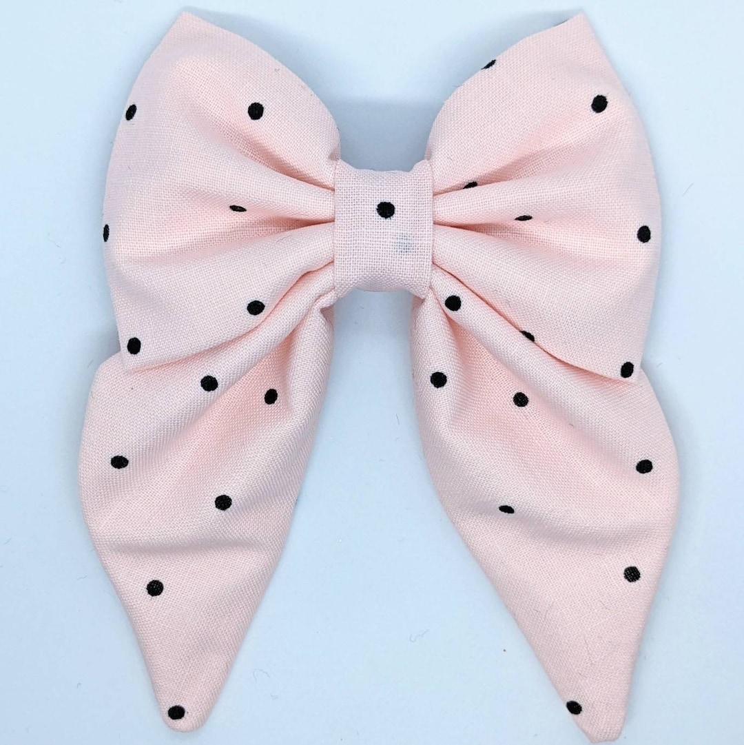 Pastel Pink Spring Polka Dot Dog Cat Sailor Bow - Etsy