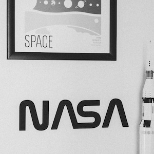 NASA Logo Made of Wood Wandeko Retro Lettering Wooden Sign Space-sign ...