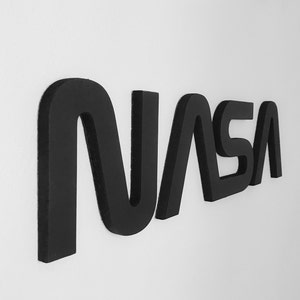 NASA Logo Made of Wood Wandeko Retro Lettering Wooden Sign Space-sign ...