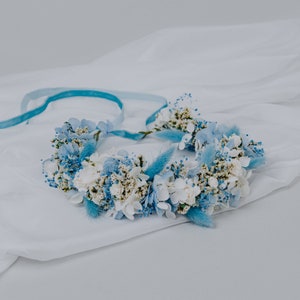 Baby Pale Blue Bride Bouquet/boho Dried Flower Bouquet/pampas Grass ...