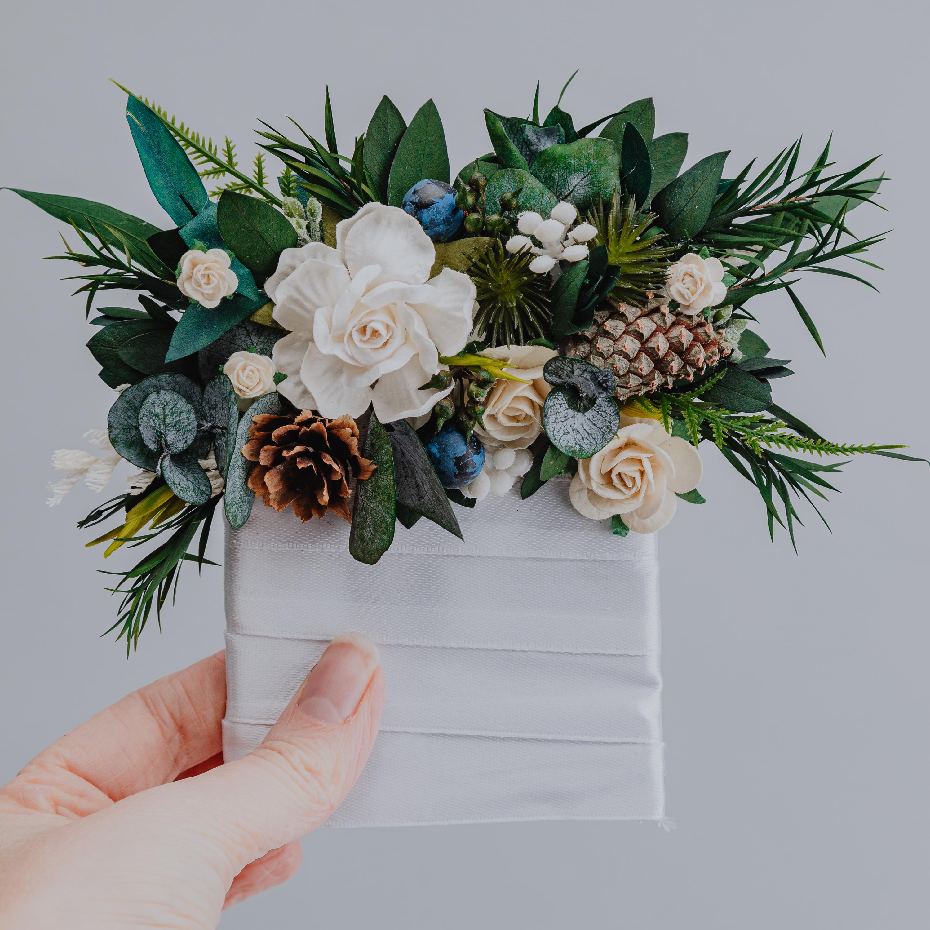 Winter Pocket Boutonniere Rustic Groom Lapel Flowers Pinecone/white ...