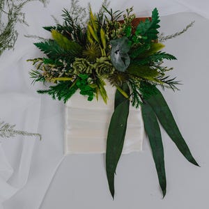 Greenery Pocket Boutonniere/dried Flowers for Groom/forest Green ...