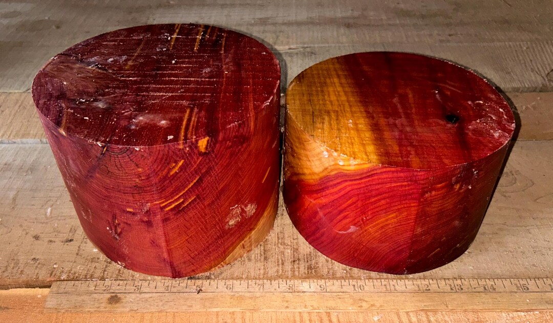 2PC Eastern Red Cedar Turning Wood Deep Bowl Blank Lathe 102430 - Etsy