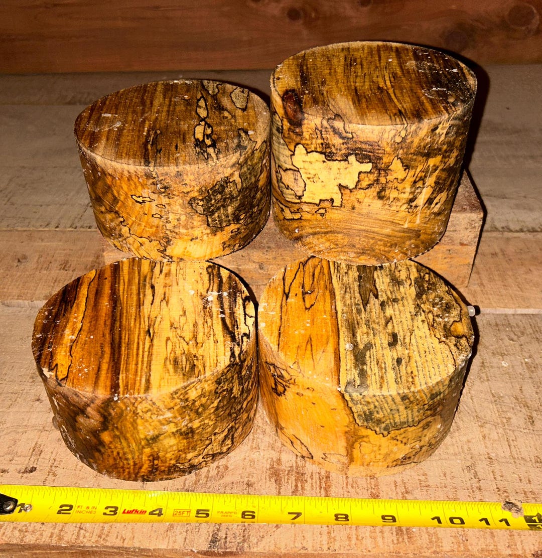 4PC Spalted Hackberry Turning Wood Bowl Blank Lathe 011736 - Etsy