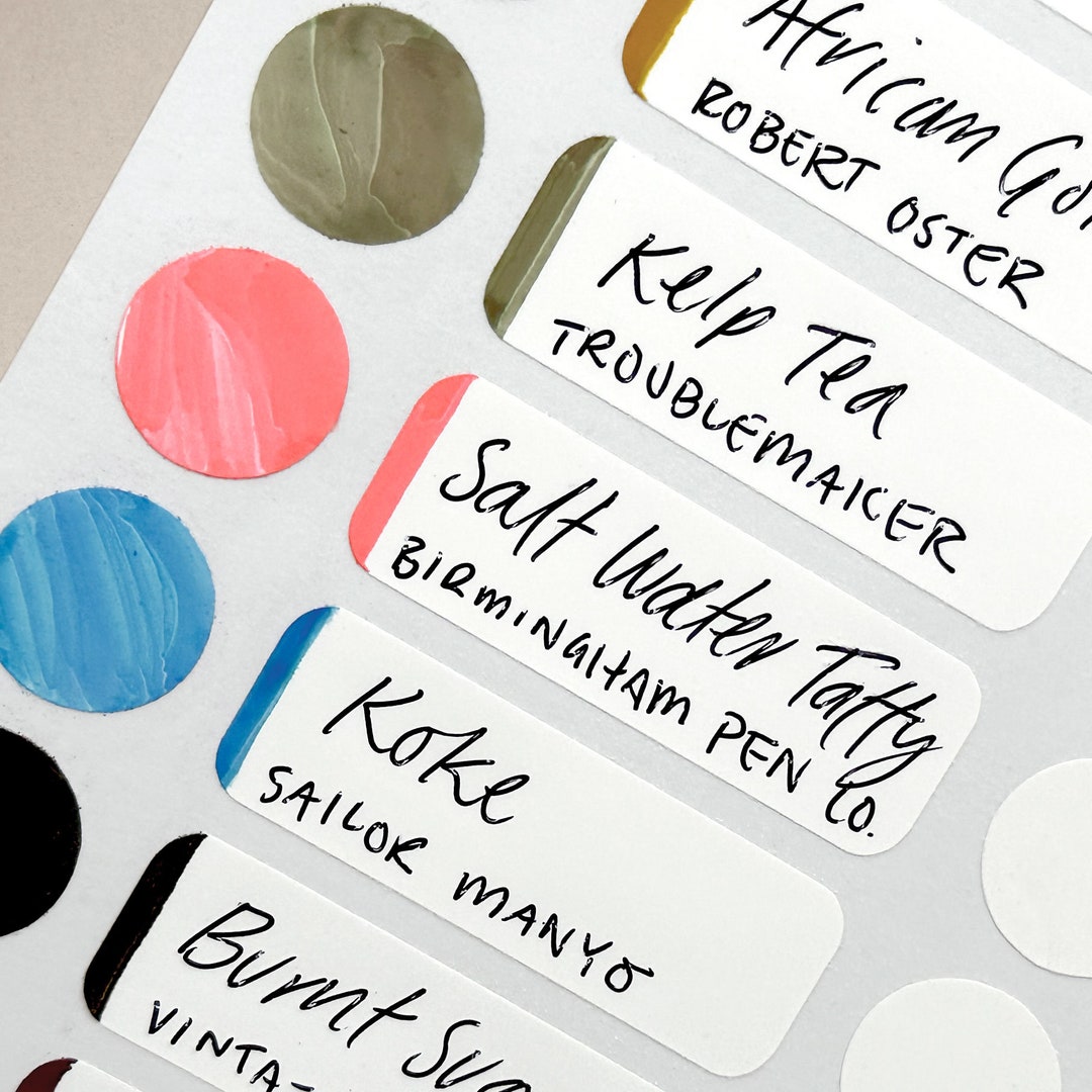 40 Ink Vial Writable Labels - Perfect for Standard 5ml Vials Fountain ...