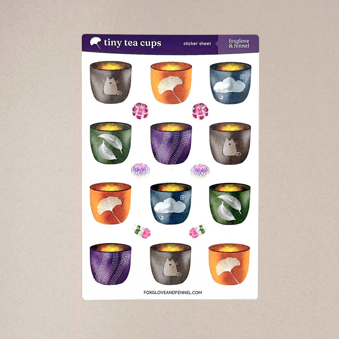 Tiny Tea Cups - 4" X 6" Washi Sticker Sheet - Etsy