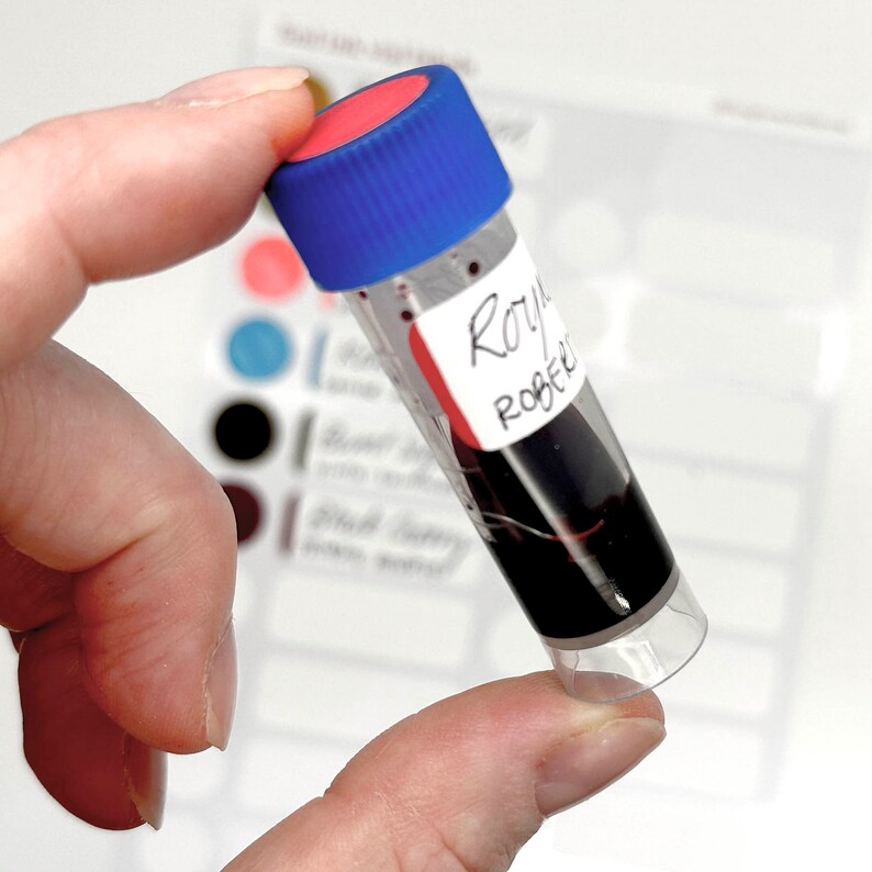 40 Ink Vial Writable Labels - Perfect for Standard 5ml Vials Fountain ...