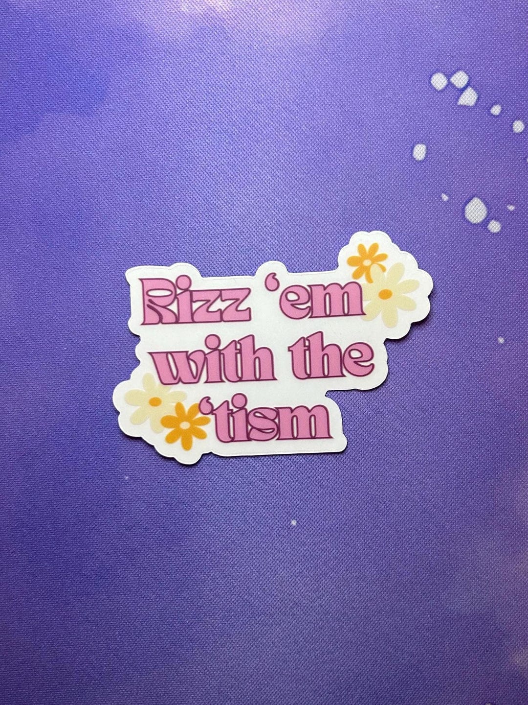 Rizz ‘em With the ‘tism | Waterproof Clear-cut Vinyl Sticker - Etsy