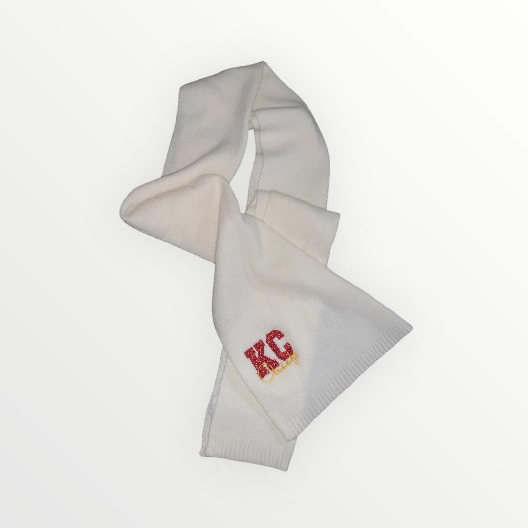 Chiefs Machine Embroidered Scarf - Etsy