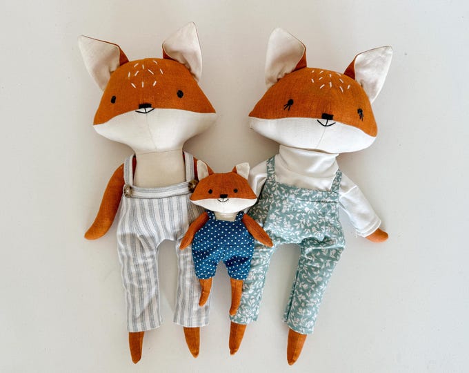 Handmade Fox Doll With Outfit - Etsy