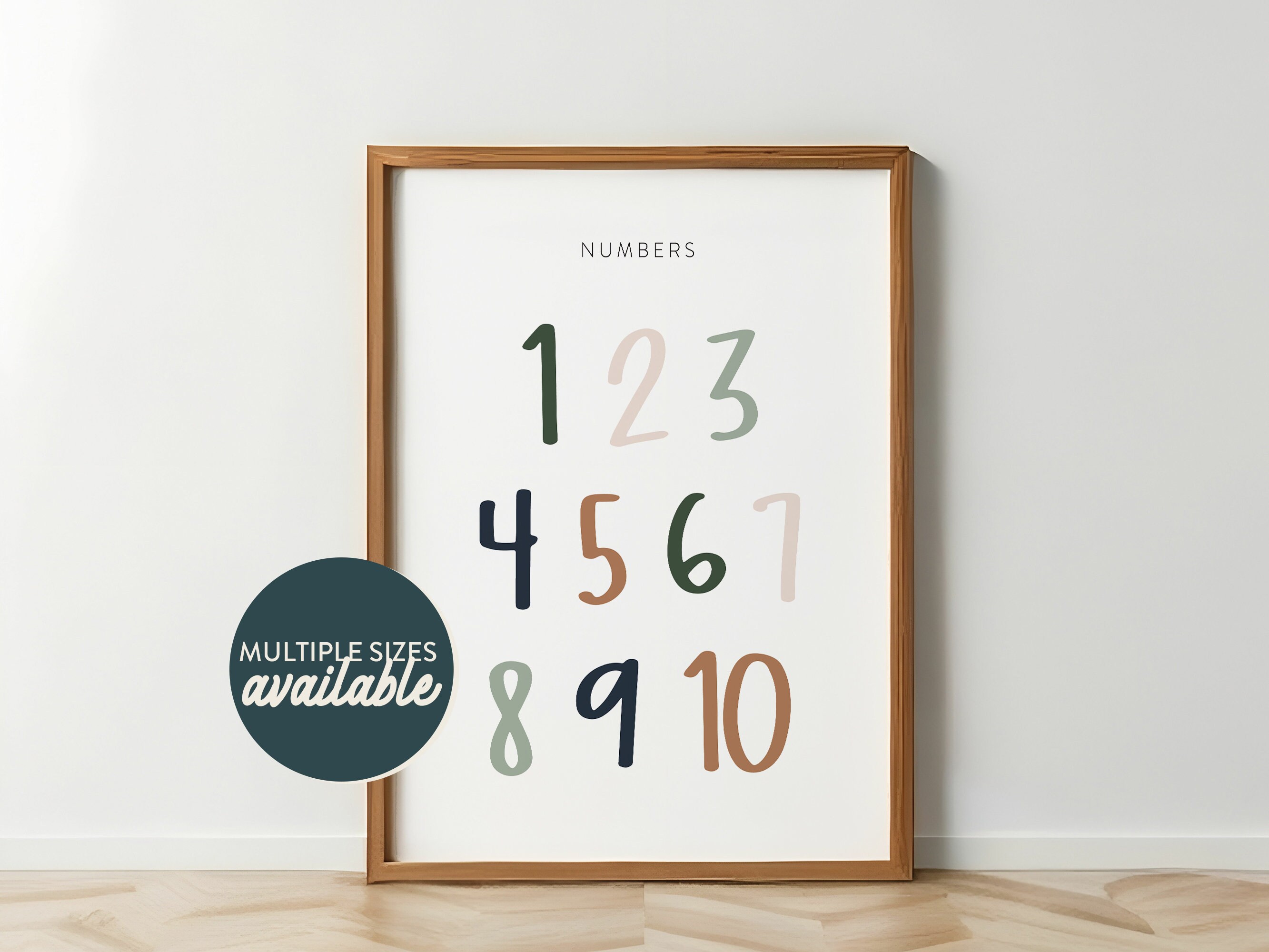 Numbers Poster, Educational Posters for Kids, Counting to 10 Digital ...