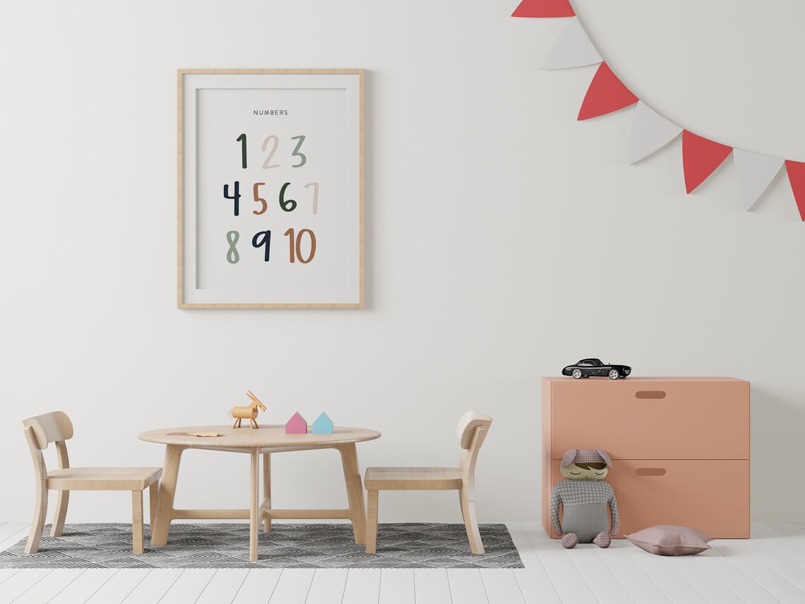 Numbers Poster, Educational Posters for Kids, Counting to 10 Digital ...