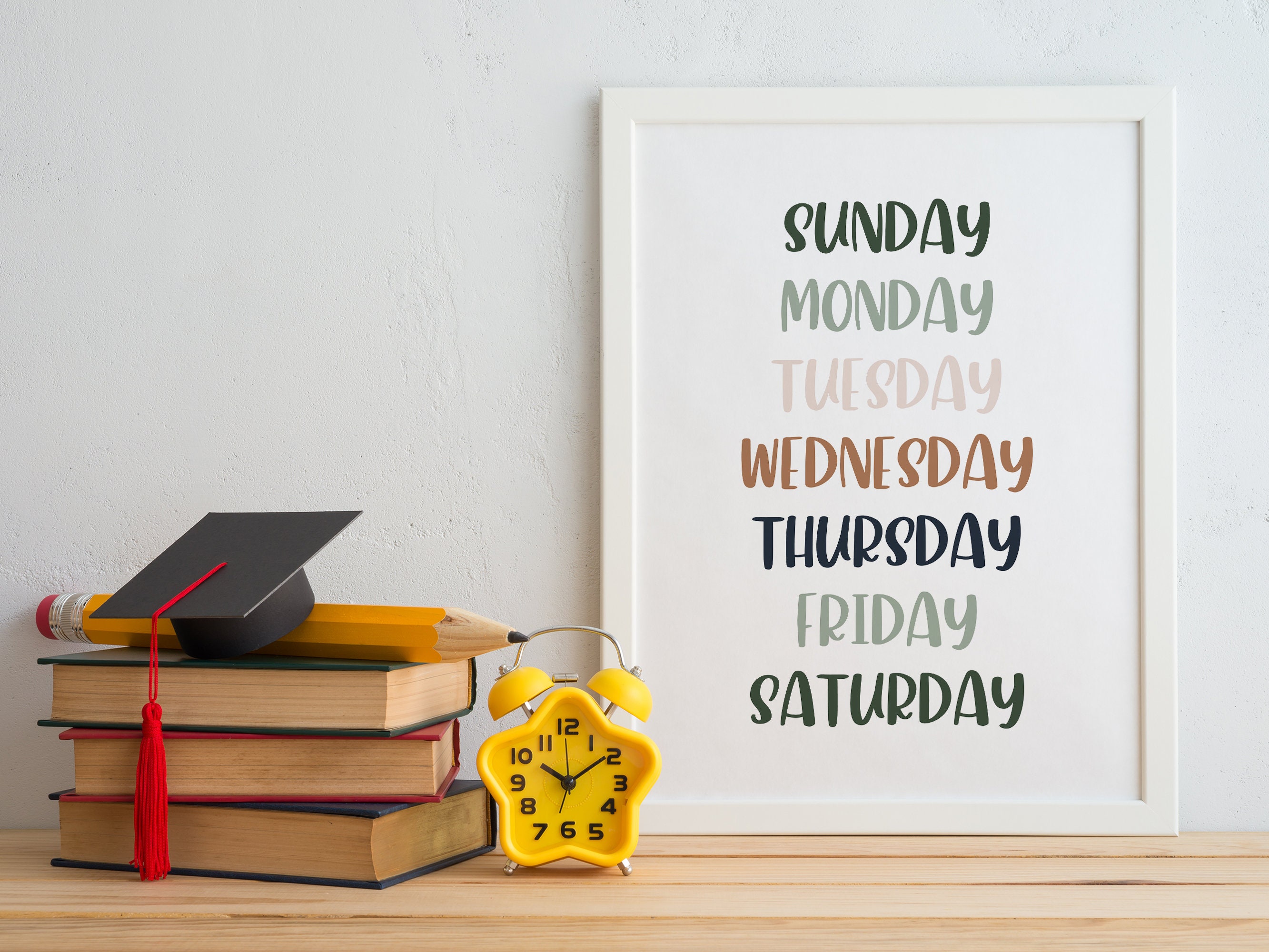 Days of the Week Poster, Educational Posters for Kids, Weekdays Digital ...