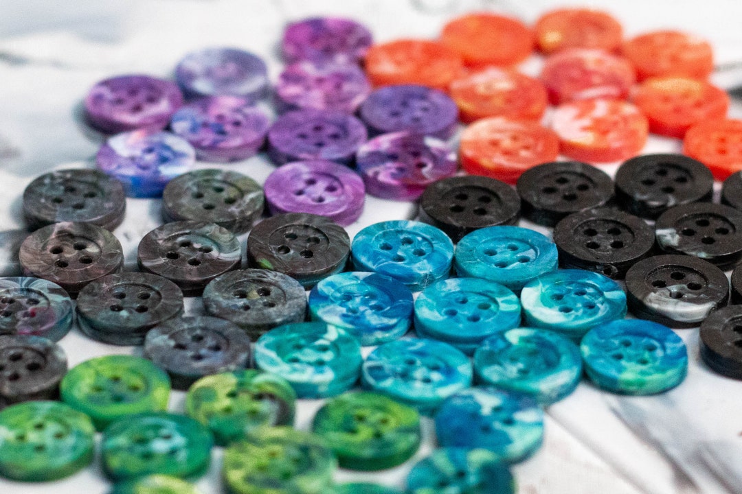 Recycled Plastic Buttons 11mm | Eco-friendly Haberdashery (10 Pack) - Etsy
