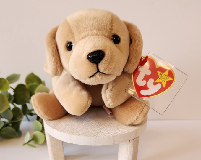 Ty Beanie Baby Fetch the Yellow Lab Plush Dog/ 98 - Etsy