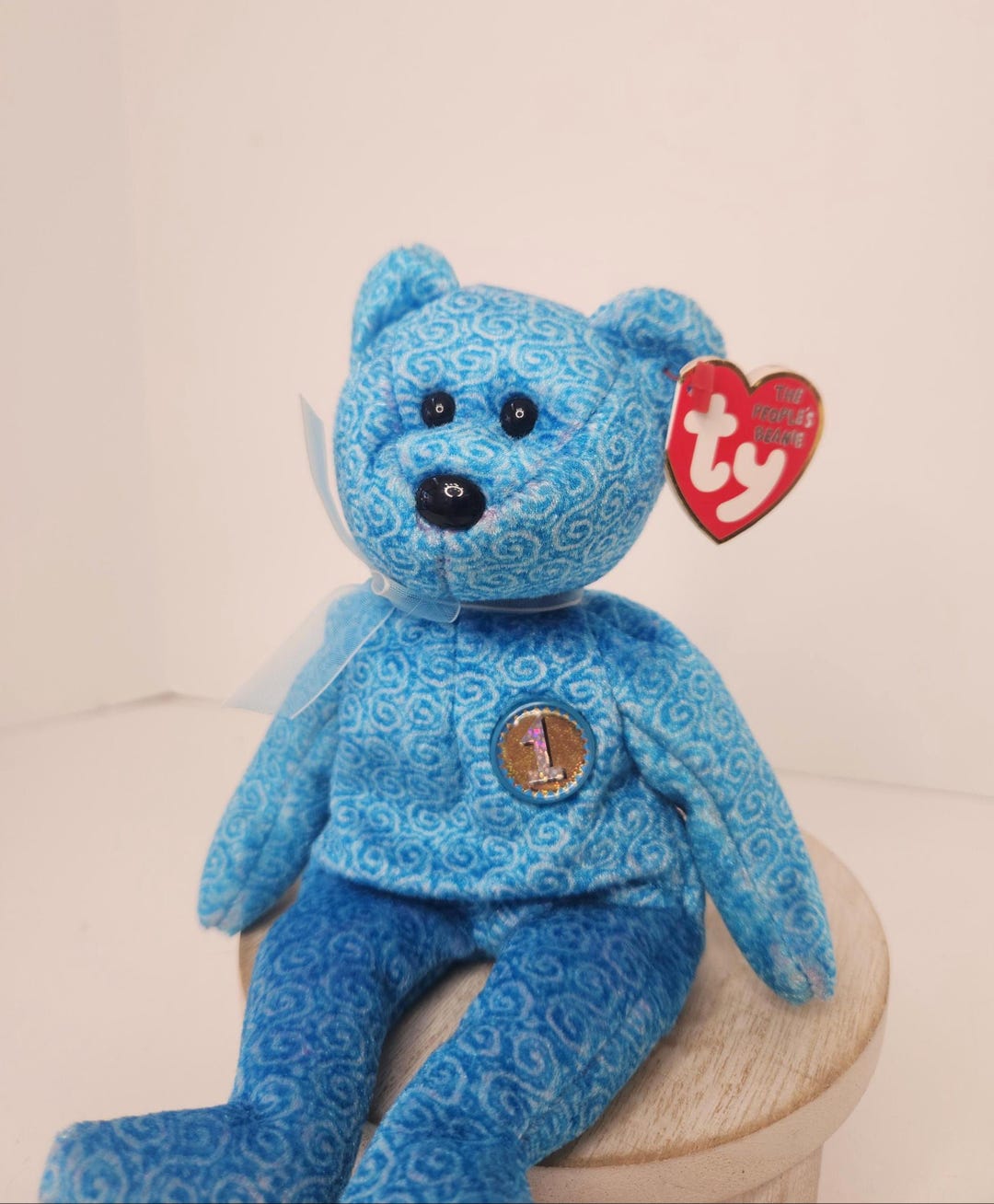 TY Beanie Baby - CLASSY the Bear - Retired 2001 Blue #1 Official Club ...