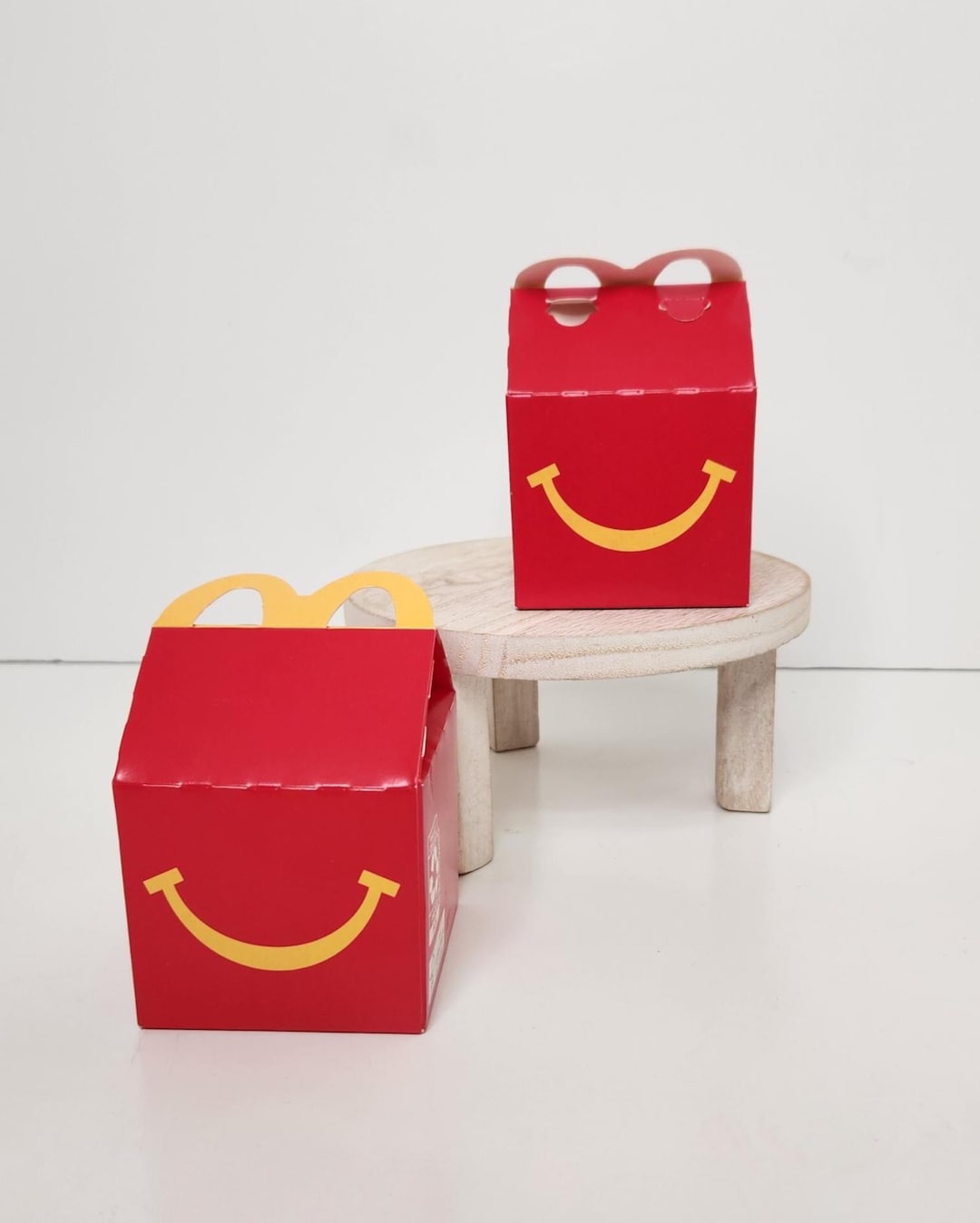 Set of 2 Mcdonald's Mini Happy Meal Boxes - Tiny 2.5 X2.5 Display Props ...
