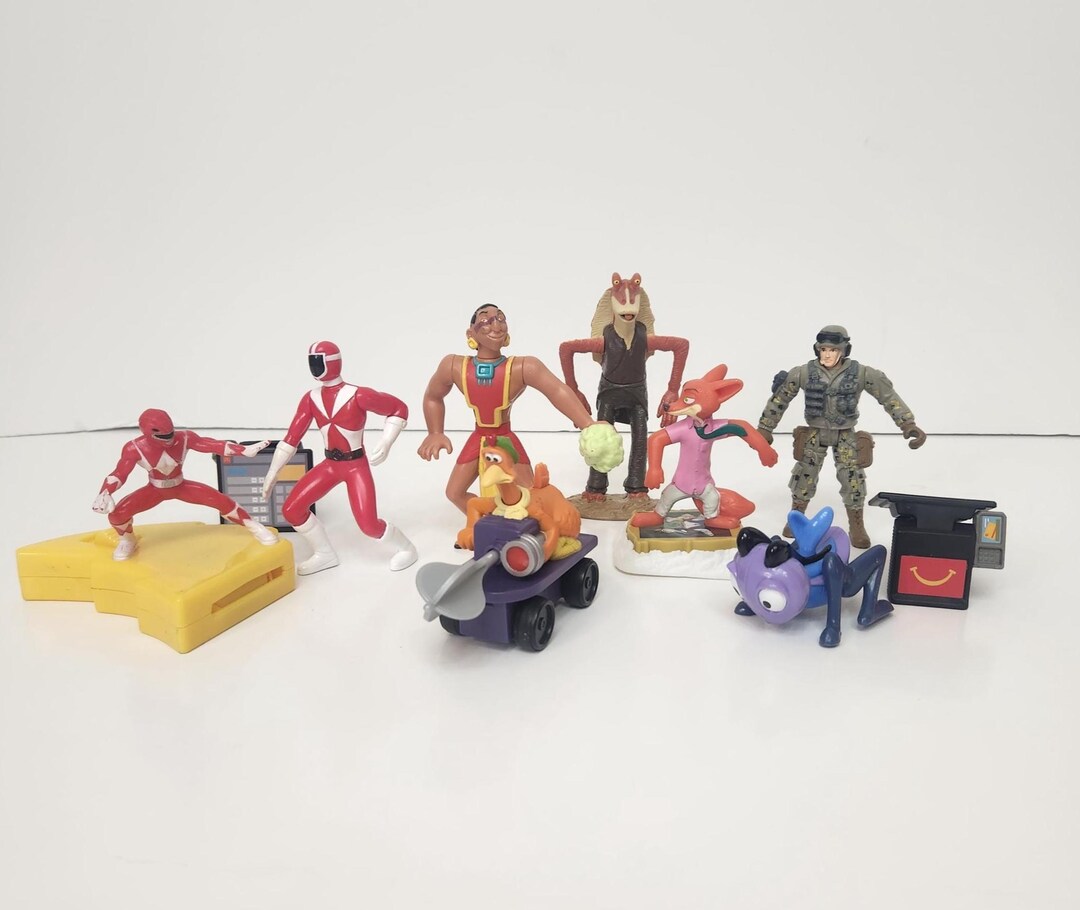 Vintage Fast Food Toy Lot - Power Rangers, Disney Zootopia, Star Wars ...