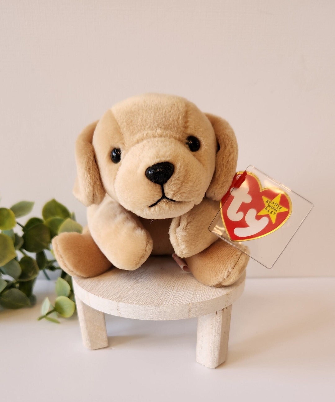 Ty Beanie Baby Fetch the Yellow Lab Plush Dog/ 98 - Etsy