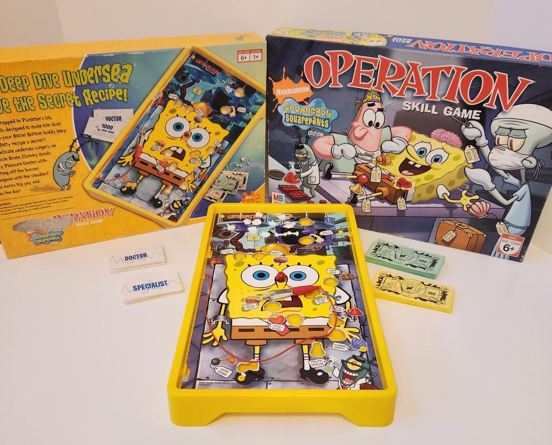 Operation Spongebob Squarepants Board Game 2007 Nickelodeon / Missing ...