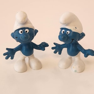 Smurf Figurine Smurfs Smile Standing 60-70-80s Vintage Schleigh Peyo - Etsy