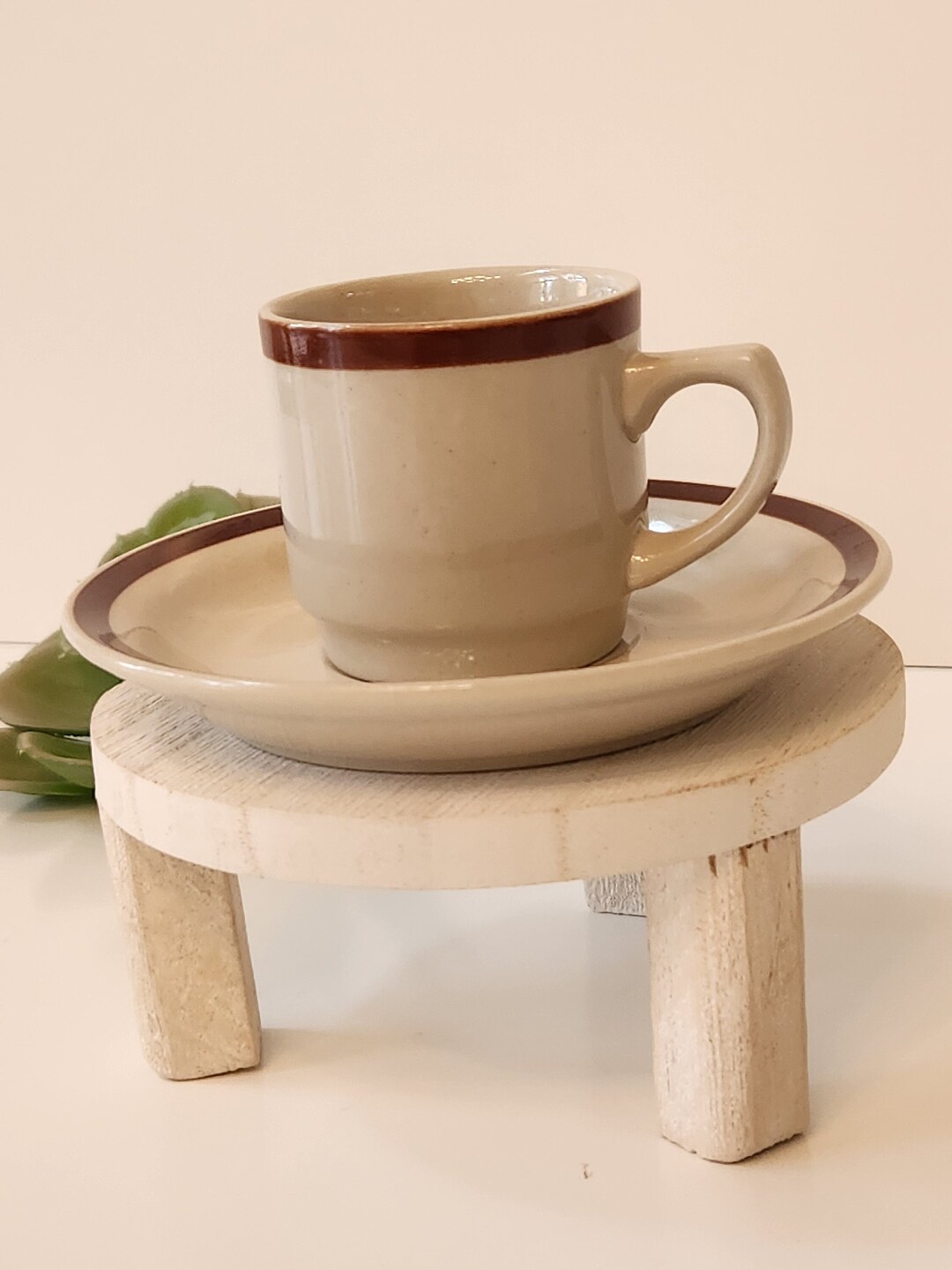 Vintage 1985 Espresso Cup With Saucer / Marked Feng Cheng - Etsy