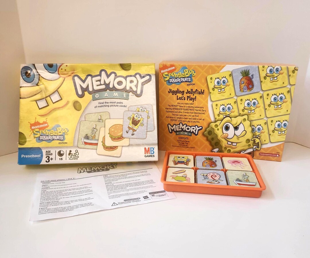 2000s Sponge Bob Memory Game, Hasbro/mb, Complete/pre-owned - Etsy
