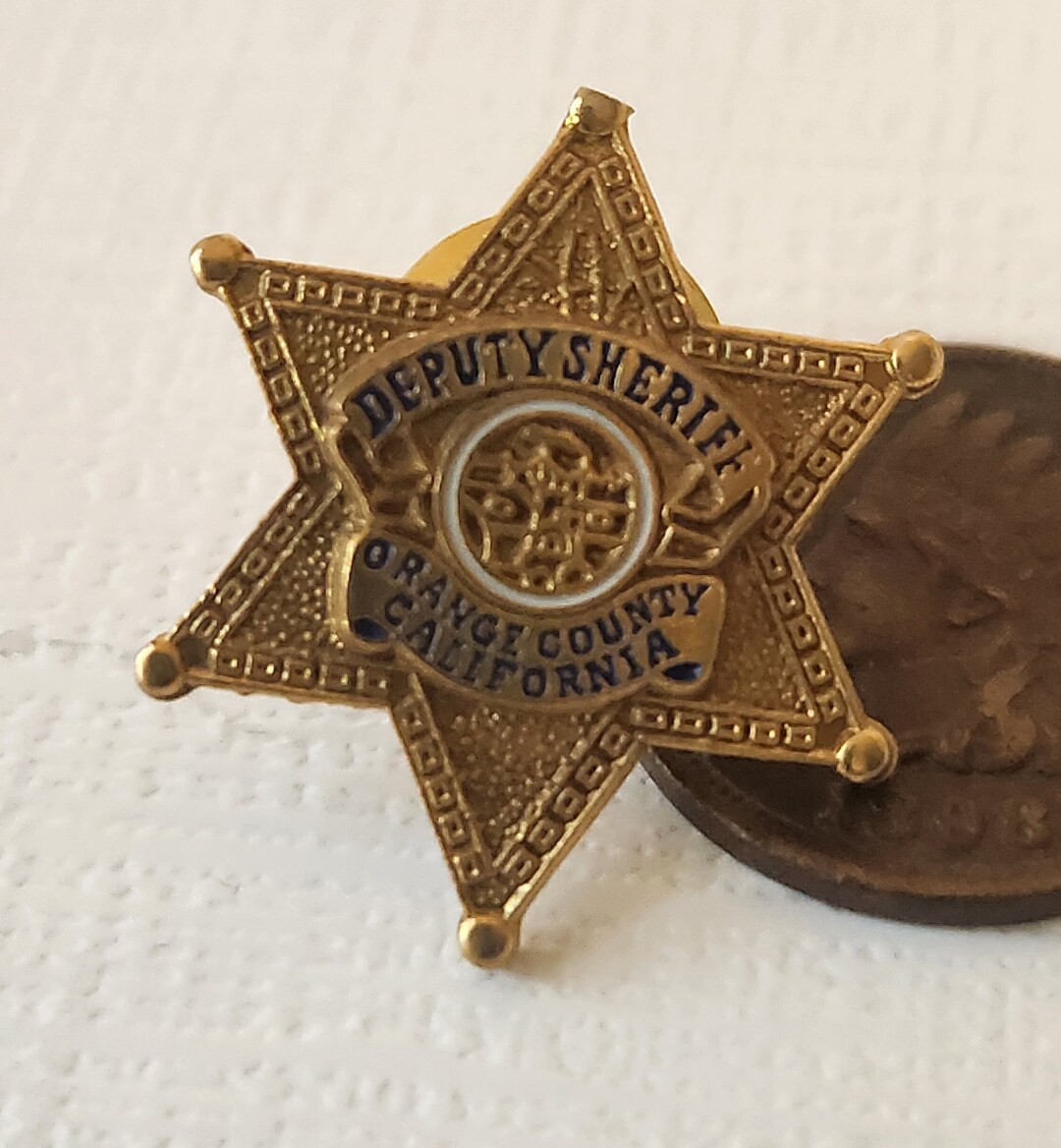 Vintage Sheriffs Orange County Mini Star Badge Pin/ 80s - Etsy