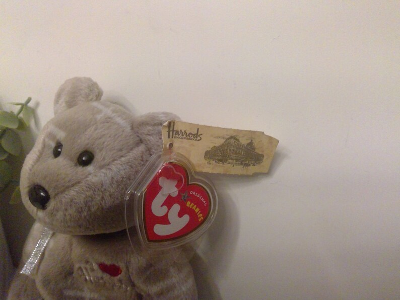 Ty Shooting Star Teddy Bear Earl Gray Harrods Beanie Baby - Etsy