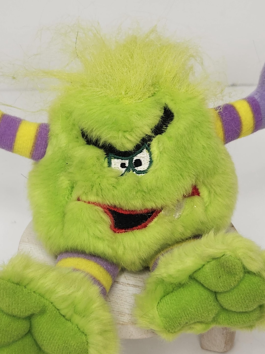 Vintage 1988 Original Silly Slammers Green Hairy Monster Plush Toy 6 ...
