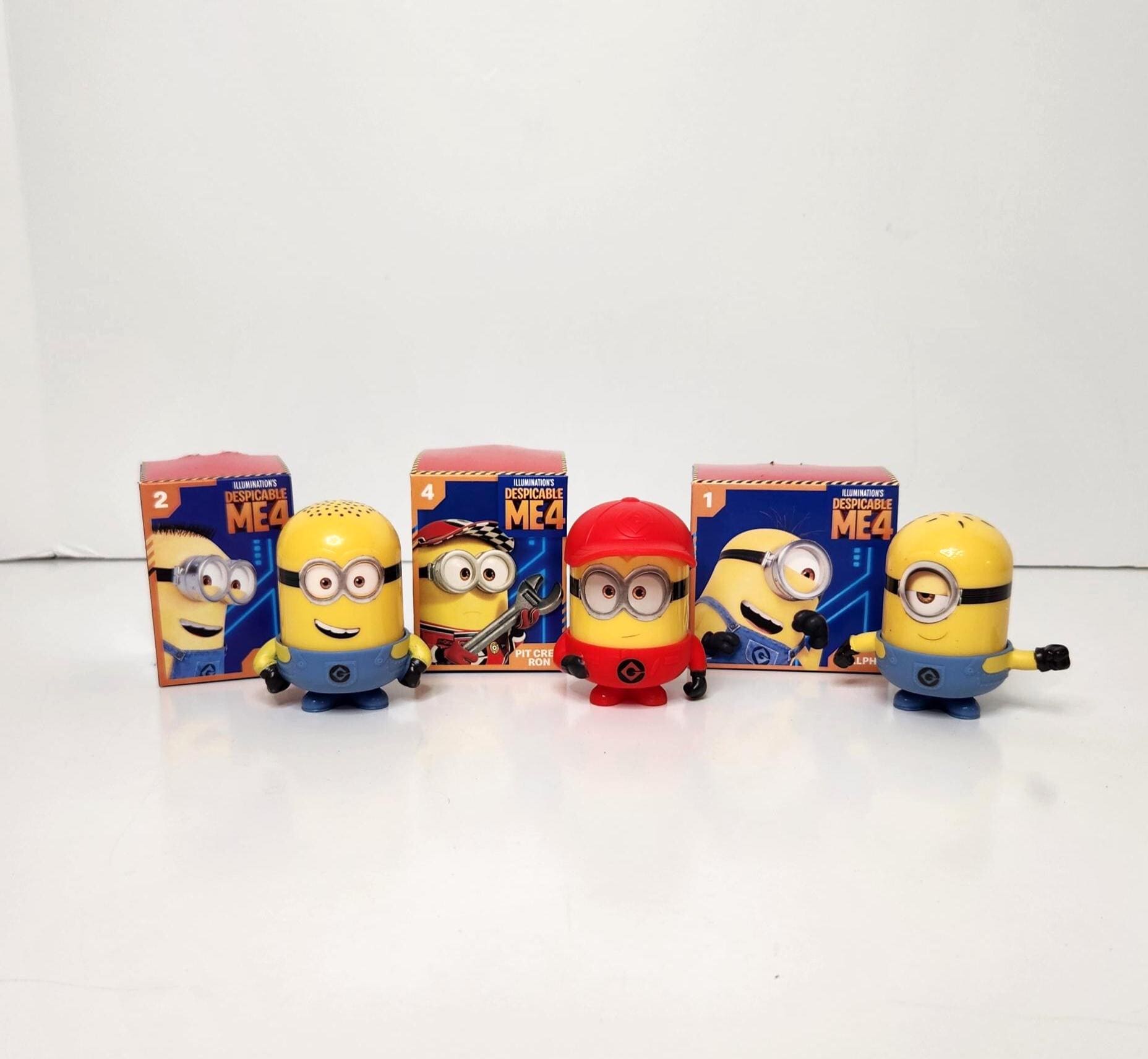 Set of 3 Mcdonald's Despicable Me 4 Minion Figures - 2024 Happy Meal ...
