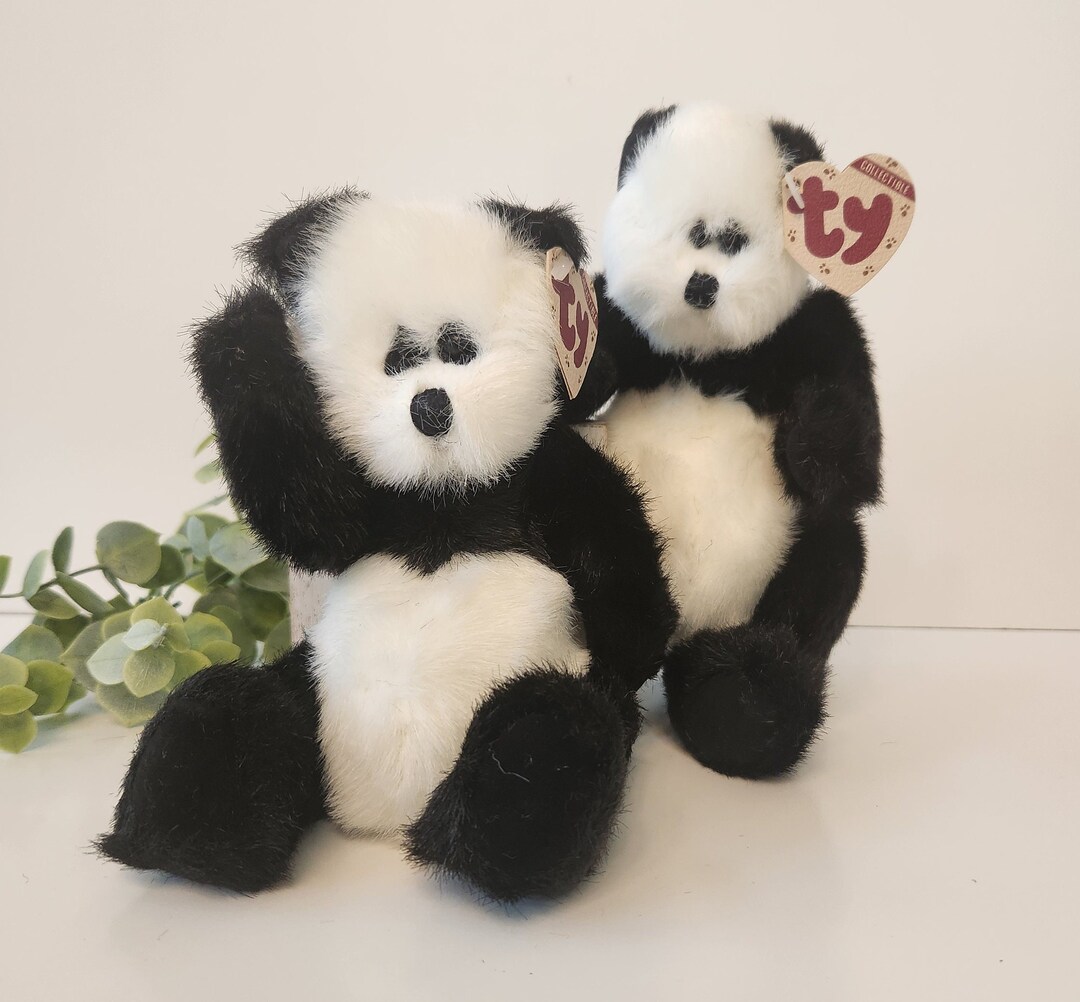 Vintage TY "checkers" the Panda Bear // the Attic Treasures Collection ...