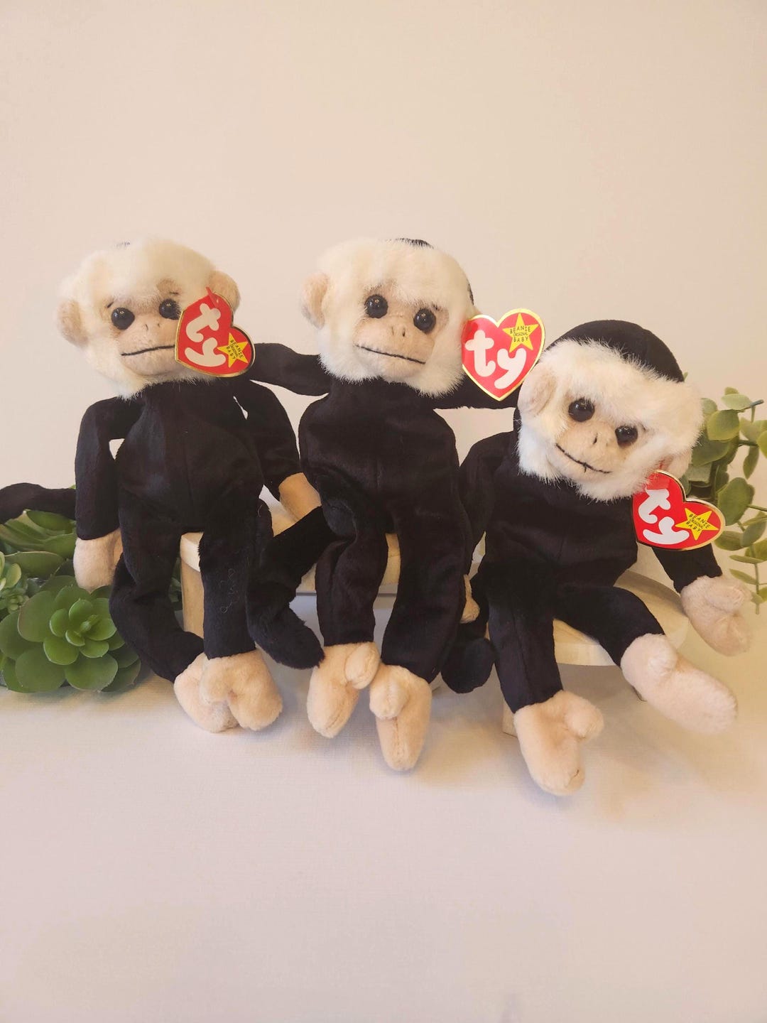 Vintage 1999 Mooch the Spider Monkey Ty Beanie Baby, Style 4224 ...
