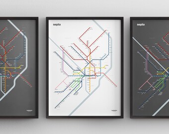 DC Metro Map / Dark Mode / Washington DC / Minimal Poster - Etsy
