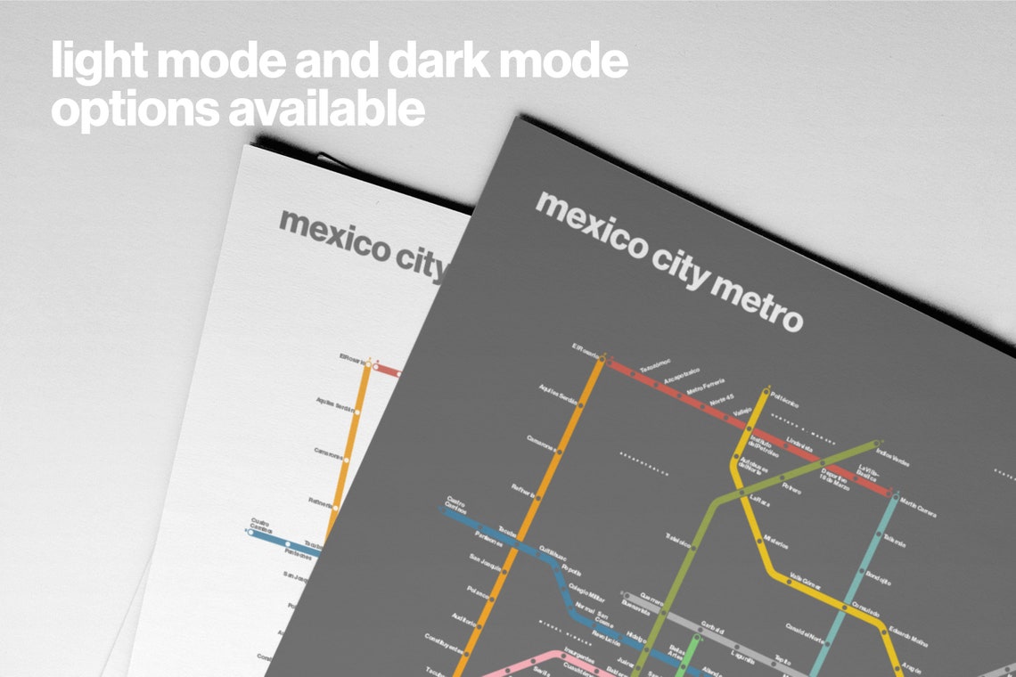Mexico City Metro Map / STC Rapid Transit / Minimal Poster - Etsy Canada