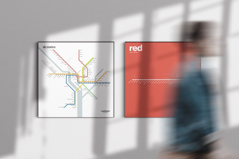 DC Metro Map / Washington DC / Minimal Poster Print / Subway | Etsy