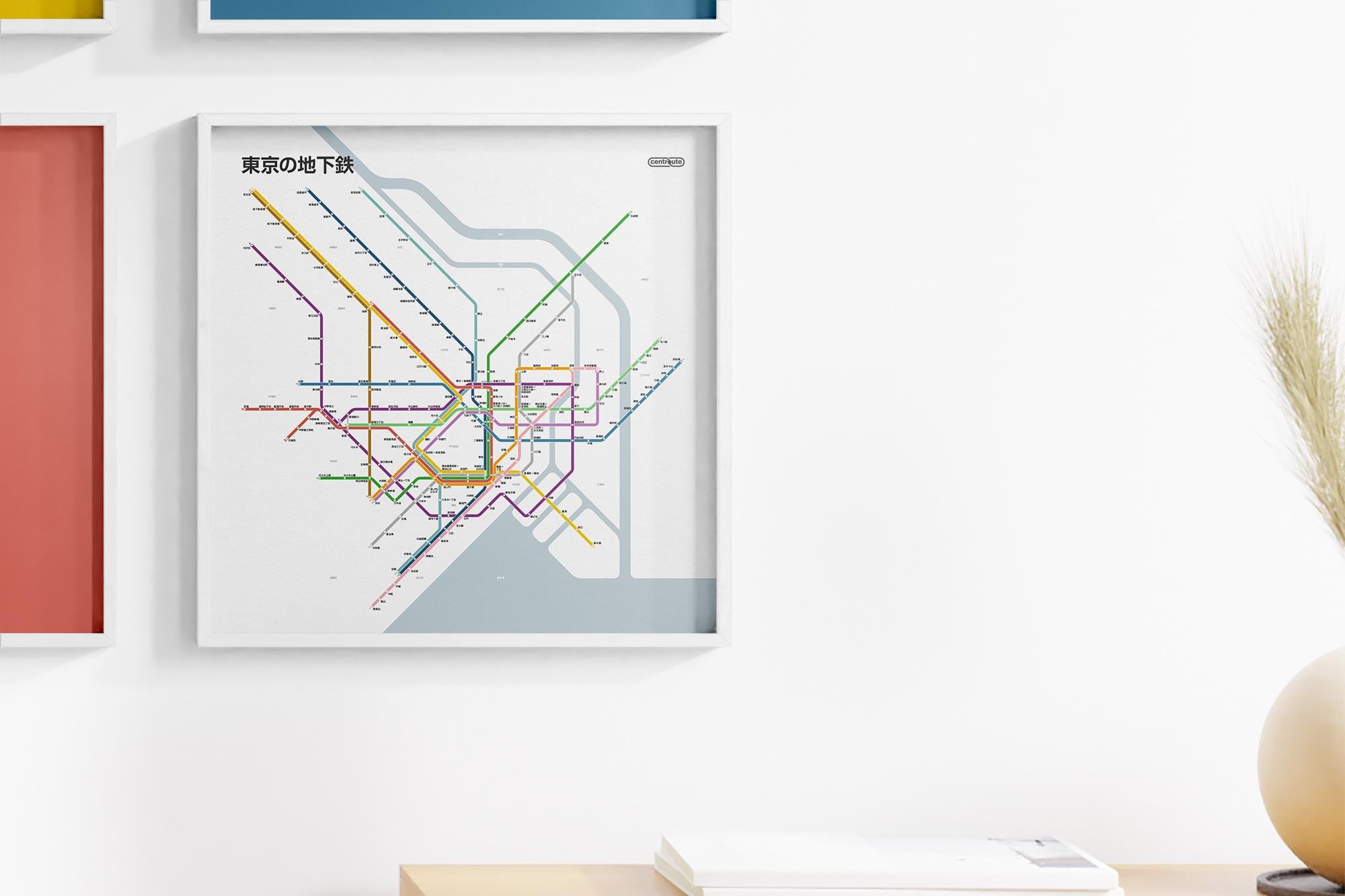 Tokyo Subway Map / 東京の地下鉄 / 東京メトロ / 都営地下鉄 / Japanese Minimal Poster ...