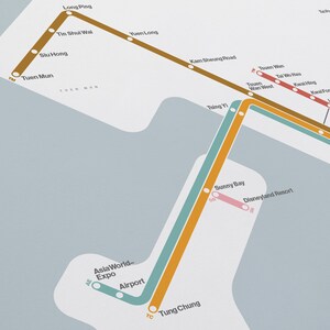 Hong Kong MTR Map / 港鐵 / 港铁 / Mass Transit Railway / Minimal Poster ...