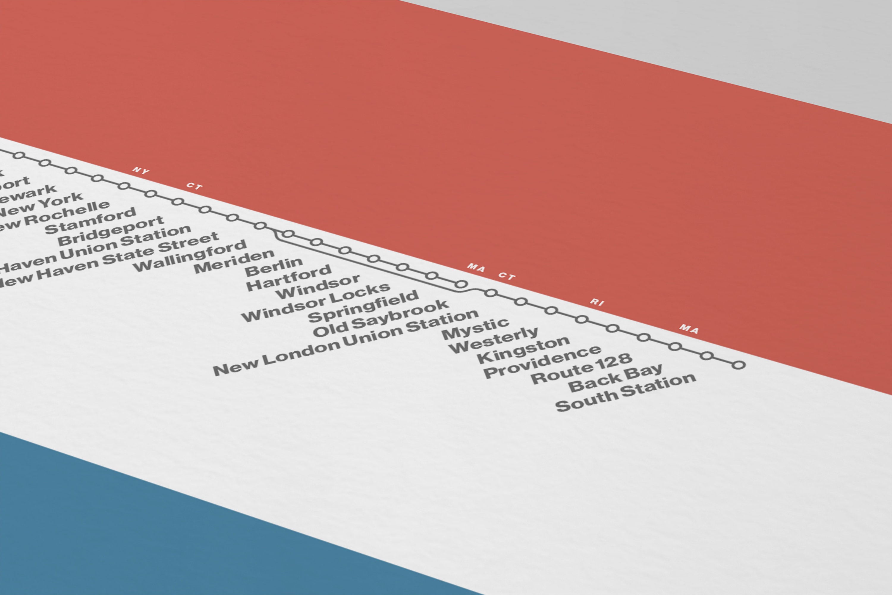 Northeast Regional Amtrak Map / Minimal Poster Print / NYC - Etsy UK