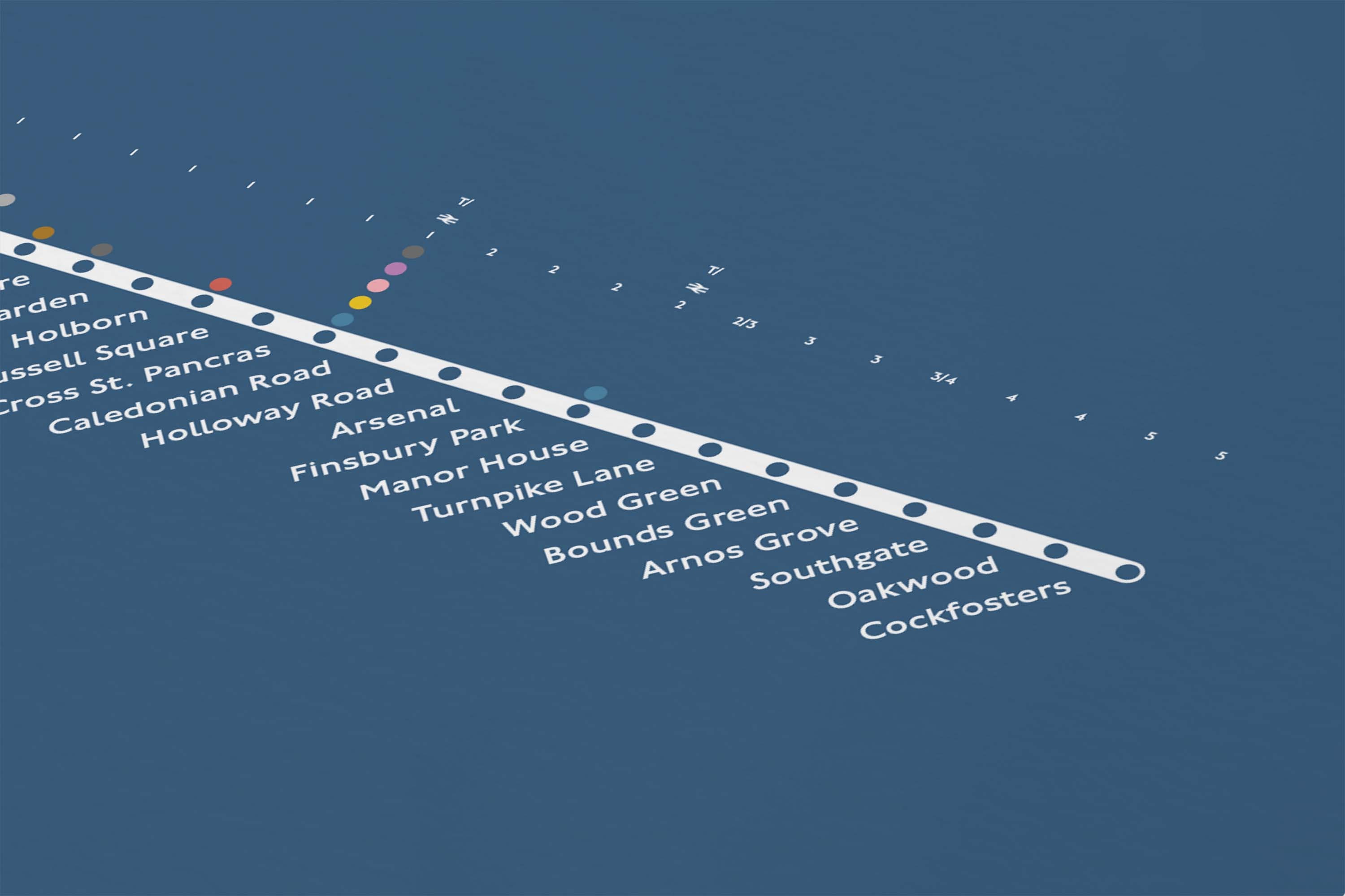 Piccadilly Line / London Underground Tube Map / Minimal Poster | Etsy UK