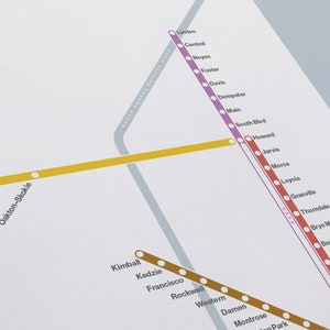 Chicago L Subway Map / CTA / Minimal Poster Print / Subway Style Wall ...