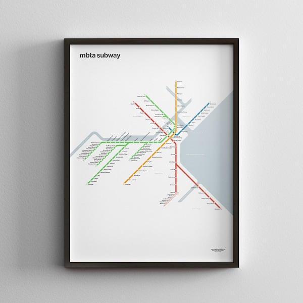 Boston Map Poster - Etsy