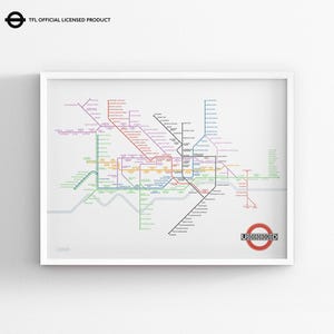 1933 London Underground Tube Map / Minimal Poster Print / Subway Style ...