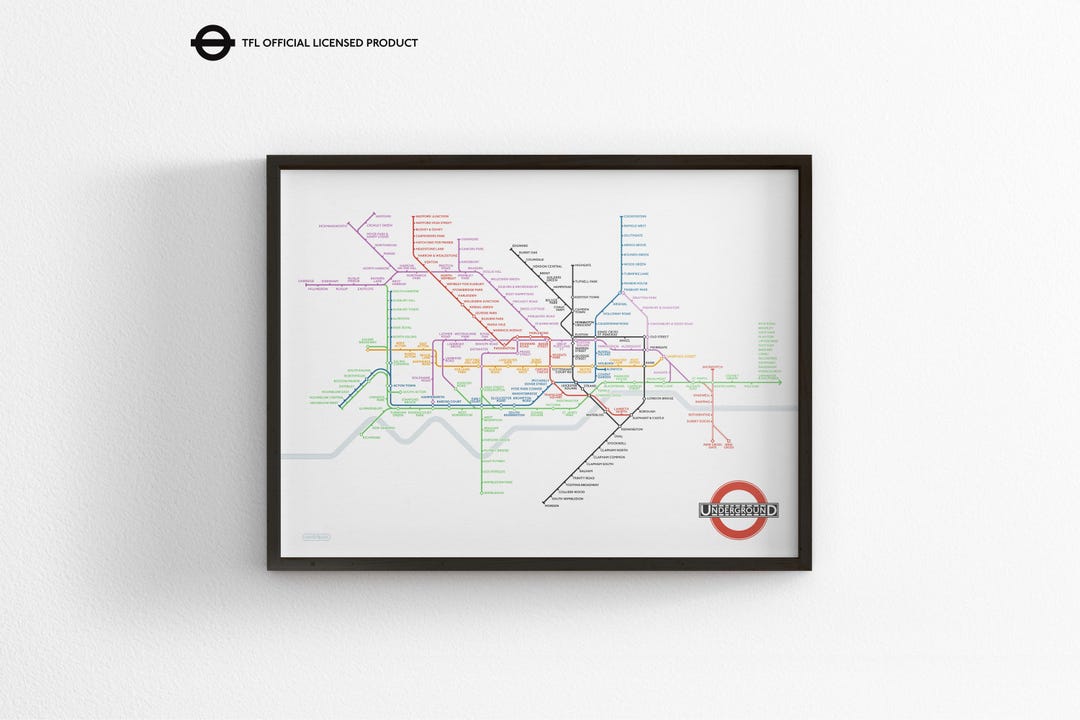 1933 London Underground Tube Map / Minimal Poster Print / Subway Style ...