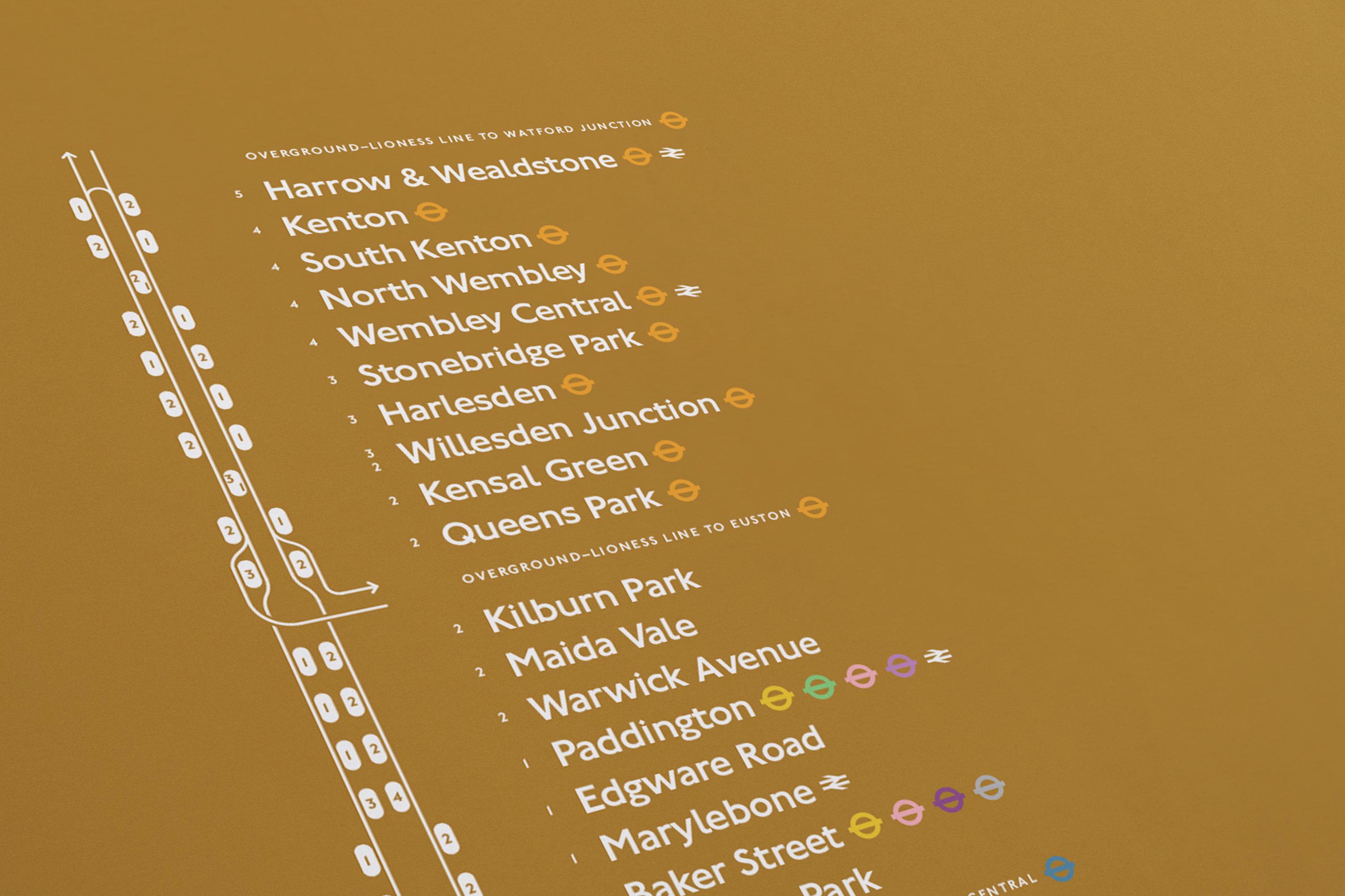 London Underground Bakerloo Line Tube Map / Minimal Poster Print ...